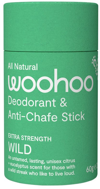 Woohoo Deodorant & Anti-Chafe Stick Wild (Ultra Strength Unisex) 60g ...