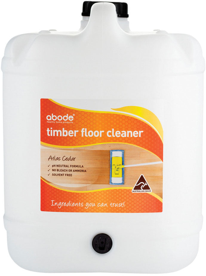 Abode Timber Floor Cleaner Atlas Cedar Drum with Tap 15L – Health Co