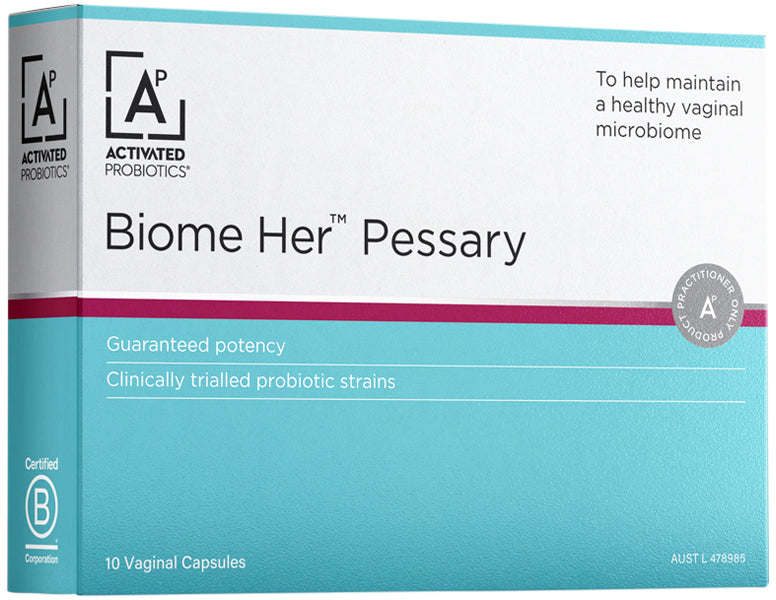 Activated Probiotics Biome Her Pessary X 10 Vaginal Capsules – Health Co