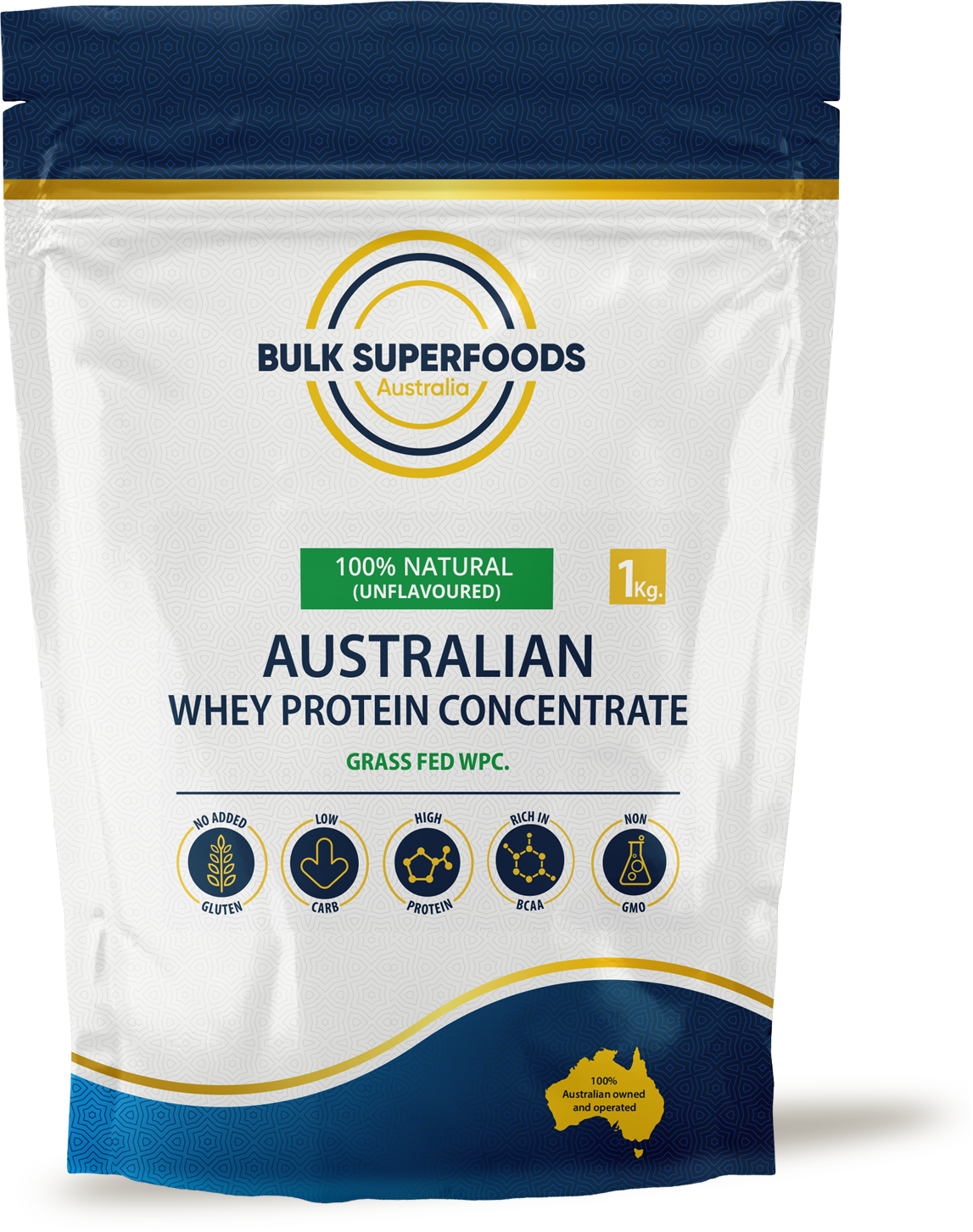 Australian Whey Protein Concentrate 1kg by Bulk Superfoods – Health Co