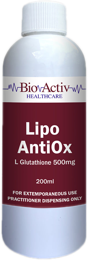 BioActiv Healthcare Lipo AntiOx (L Glutathione 500mg) 200ml – Health Co