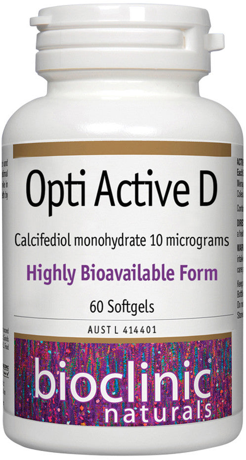 Bioclinic Naturals Opti Active D Softgels 60c – Health Co