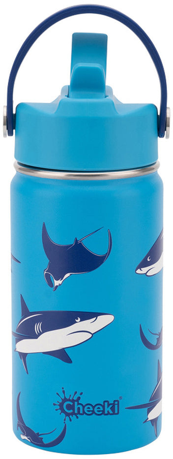 Cheeki Insulated Bottle Kids Sharks 400ml – Health Co
