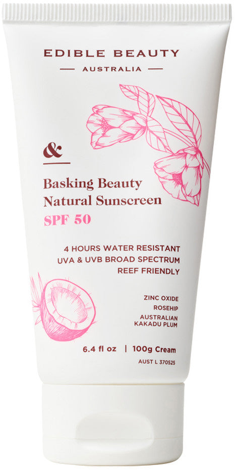 Edible Beauty Australia & Basking Beauty Natural Sunscreen SPF 50 100g ...