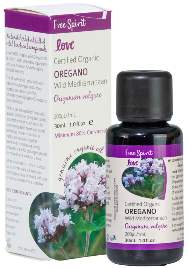 Byron Bay (Free Spirit) Love Oils Organic Oregano (Wild Mediterranean ...