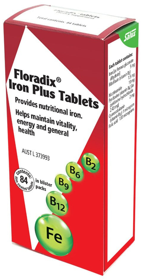 Floradix (by Salus) Iron Plus 84 Tablets – Health Co