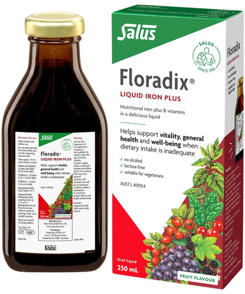 Floradix (by Salus) Liquid Iron Plus Oral Liquid 250ml – Health Co