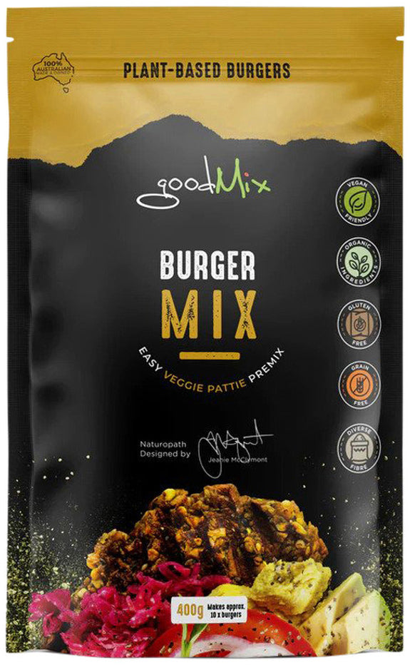 Goodmix Superfoods Burger Mix (Easy Vegan Veggie Pattie Premix) 400g ...