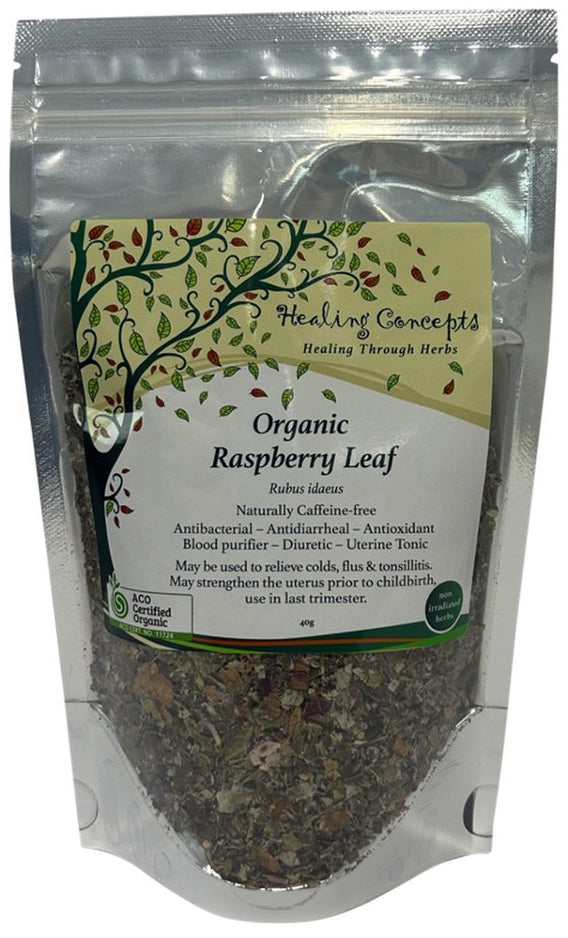 Healing Concepts Organic Raspberry Leaf 40g – Health Co