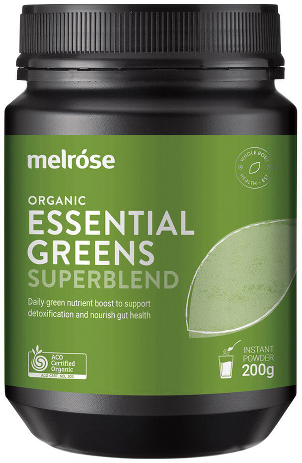 Melrose Organic Essential Greens Superblend Powder 200g – Health Co