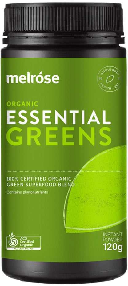 Melrose Organic Essential Greens Powder 120g – Health Co