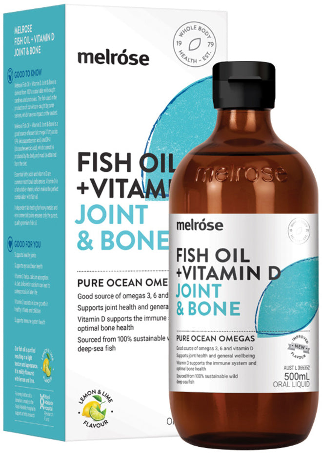 Melrose Fish Oil + Vitamin D (Joint & Bone) 500ml – Health Co