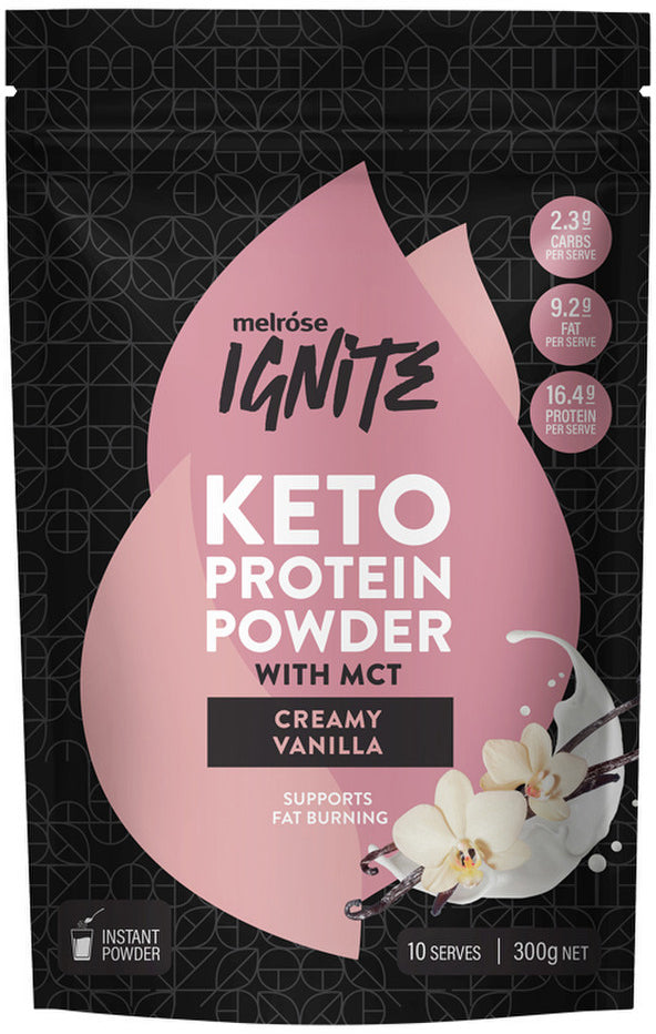 Melrose Ignite Keto Protein Powder Creamy Vanilla 300g – Health Co