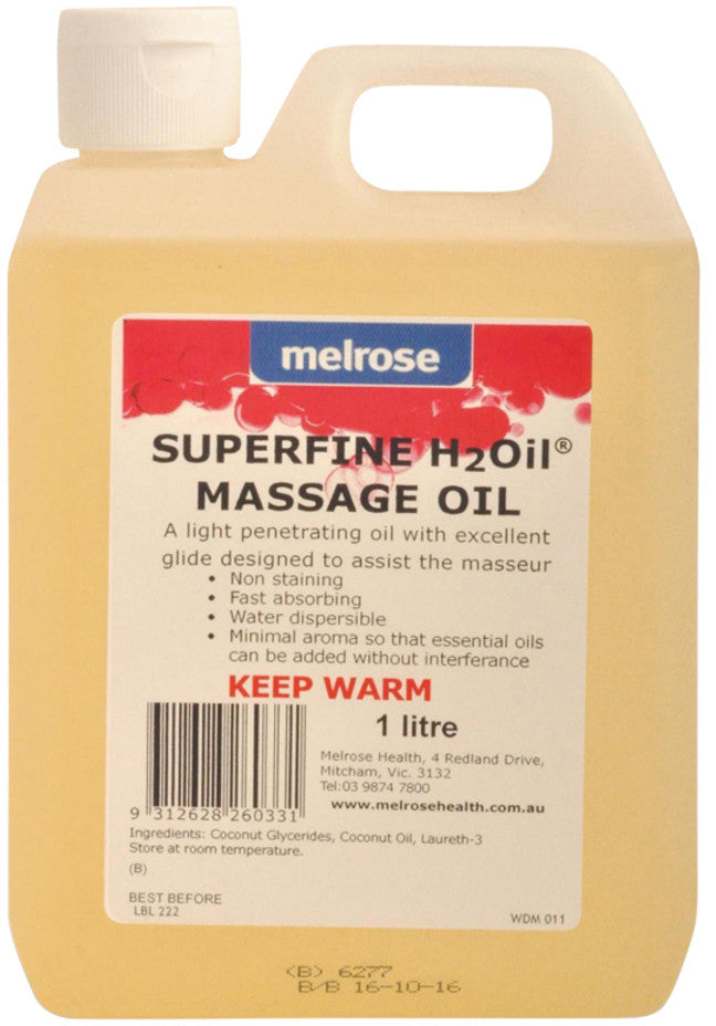 Melrose H2Oil Superfine Massage Oil 1L – Health Co