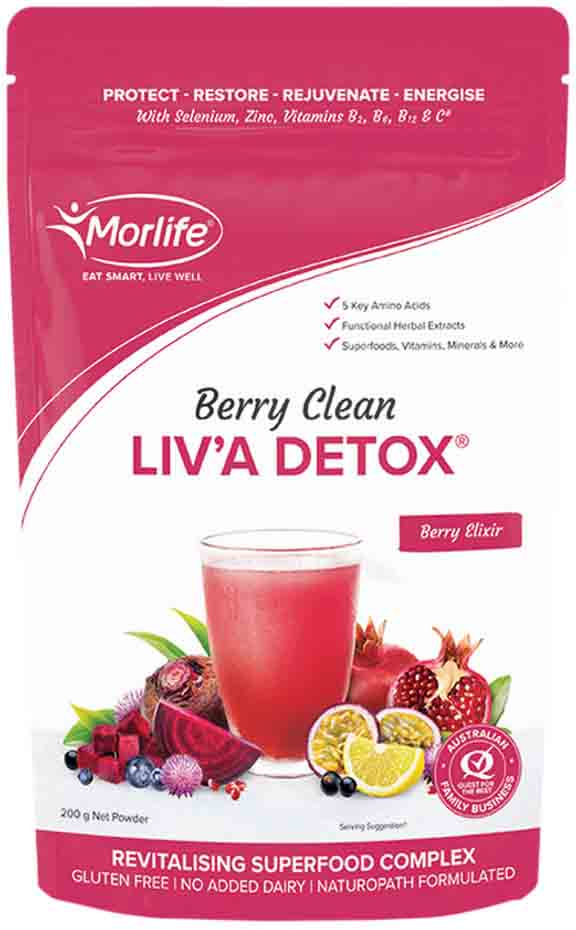 Morlife Berry Clean Liv'a Detox Berry Elixir 200g – Health Co