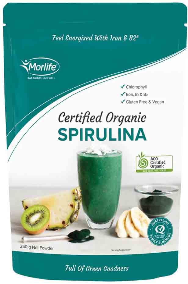 Morlife Certified Organic Spirulina Powder 250g – Health Co