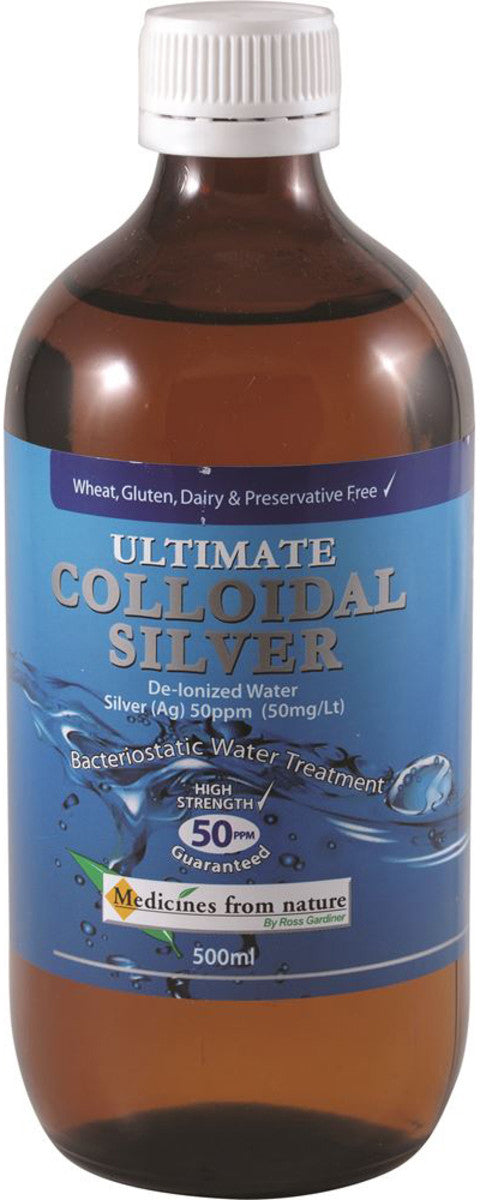 Medicines From Nature Ultimate Colloidal Silver 50ppm 500ml – Health Co