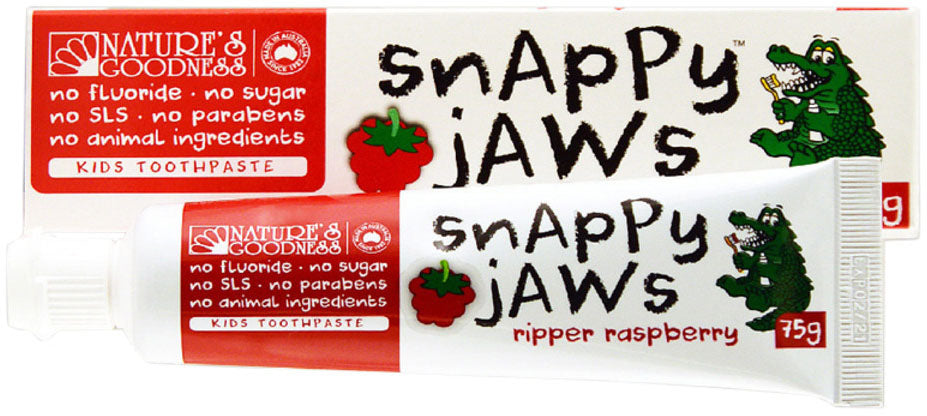 Nature's Goodness Snappy Jaws Toothpaste Ripper Raspberry 75g – Health Co