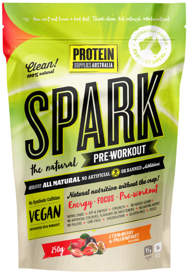 Protein Supplies Australia Spark Strawberry & Passionfruit 250g – Health Co