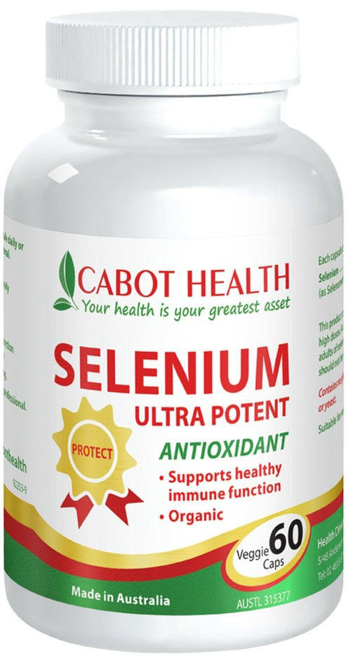 Cabot Health Selenium Ultra Potent 150mcg 60 Vegeterian Capsules ...