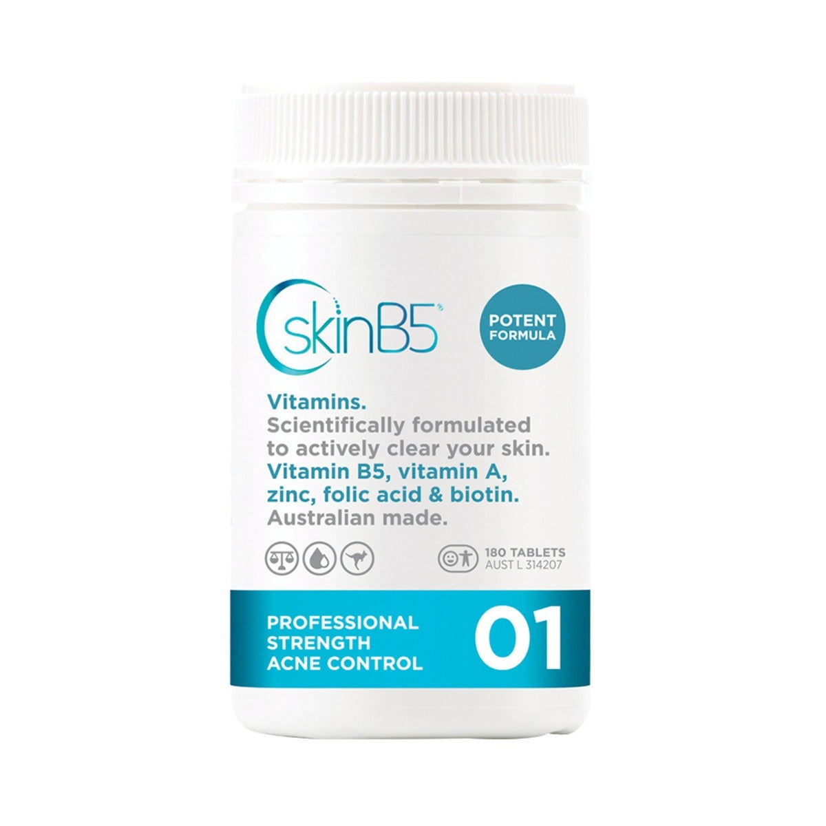 SkinB5 Professional Strength Acne Control 180 Tablets – Health Co