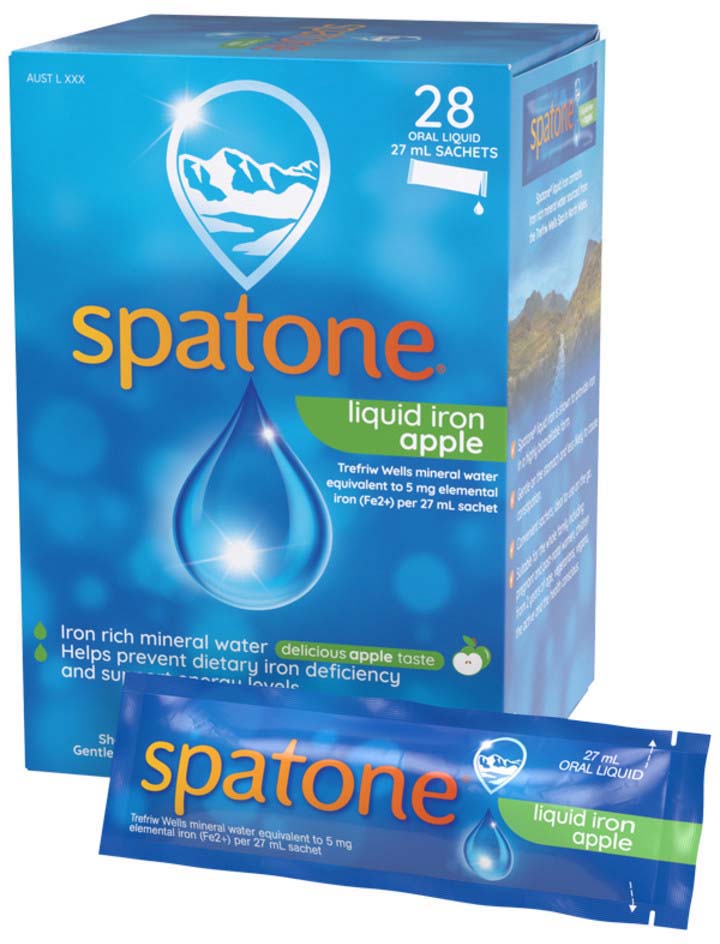 Spatone Liquid Iron Supplement Apple Sachets 25ml x 28 Pack – Health Co