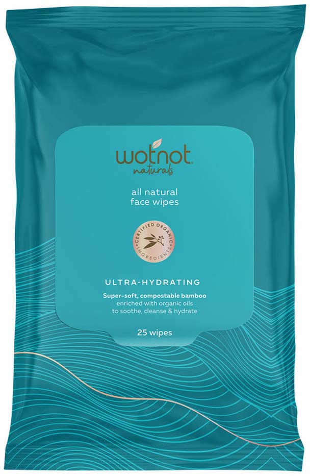 Wotnot Naturals All Natural Face Wipes Ultra-Hydrating x 25 Pack ...