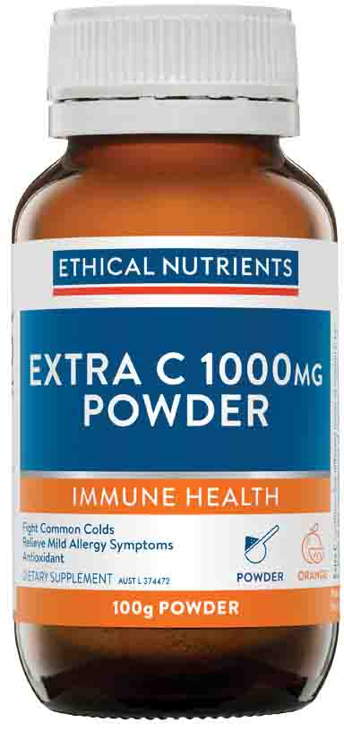 Ethical Nutrients Extra C 1000Mg Powder Orange 100 Gram – Health Co