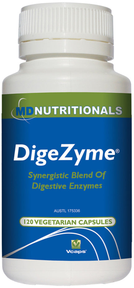 MD Nutritionals DigeZyme 120 Vegetarian Capsules – Health Co