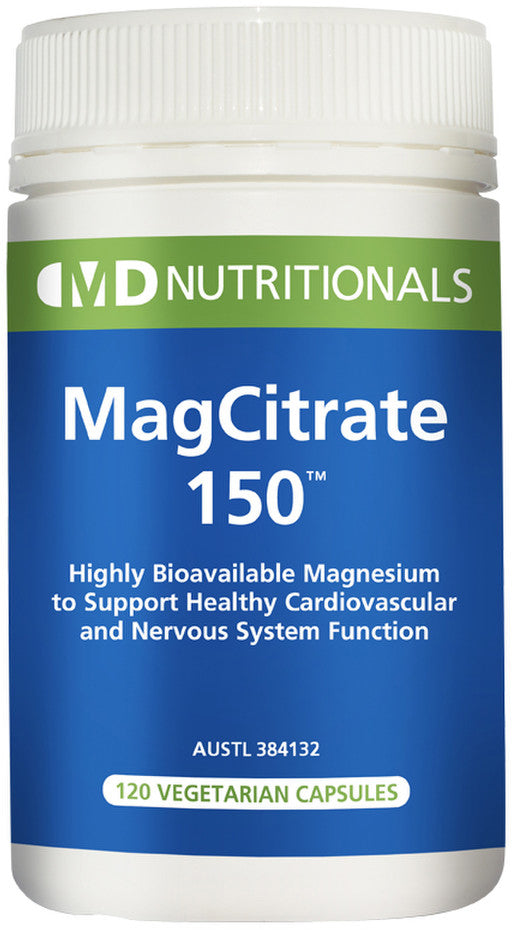 MD Nutritionals MagCitrate 150, 120 Vegetarian Capsules – Health Co