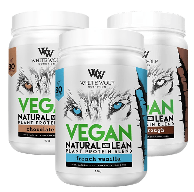 White Wolf Nutrition Natural and Lean Vegan Blend three pack – Health Co